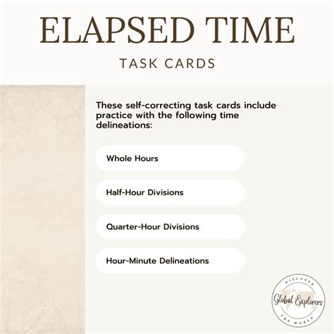 Africa Elapsed Time Task Cards The Global Explorers Club