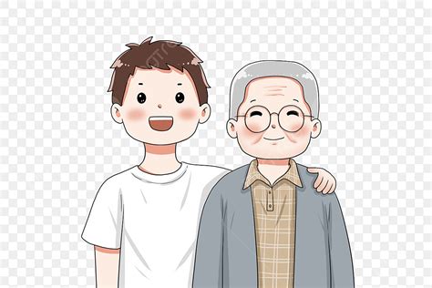 아버지와의 사진 일러스트 아버지의 날 부자 아버지 Png 일러스트 및 Psd 이미지 무료 다운로드 Pngtree