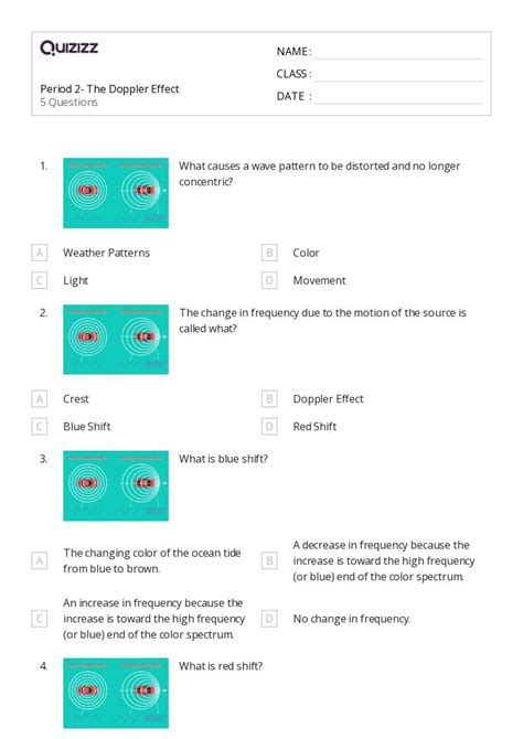 50 Doppler Effect Worksheets For 9th Class On Quizizz Free And Printable