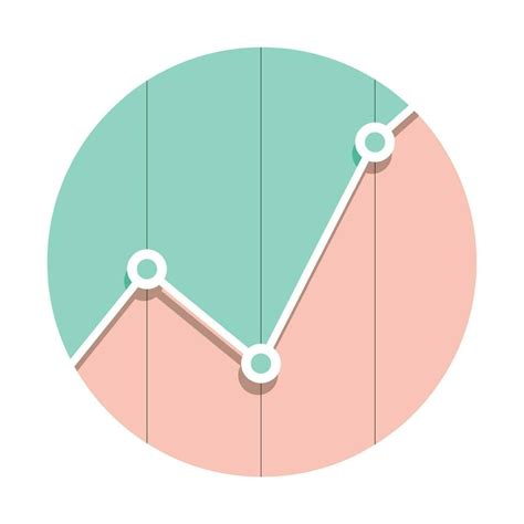 Statistics Market Graph Icon Flat Style Statistics Graph And