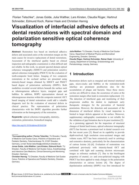 Pdf Visualization Of Interfacial Adhesive Defects At Dental