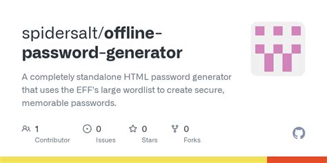 Github Spidersaltoffline Password Generator A Completely Standalone Html Password Generator