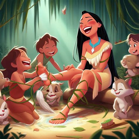 Pocahontas Tickled On Her Feet By Wayney66 On Deviantart