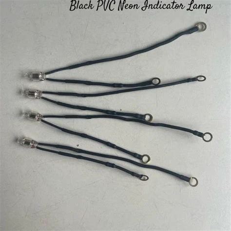Copper And Resistance Black Neon Bulb Indicator Lamp With Resistor At