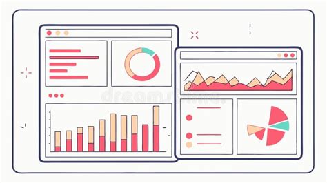Tablet With Analytics Dashboard Data Presentation Vector Design