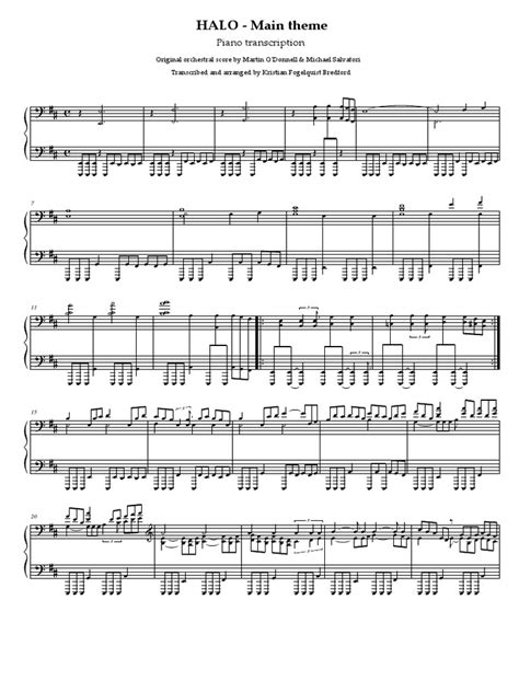 Halo Piano Transcription Pdf