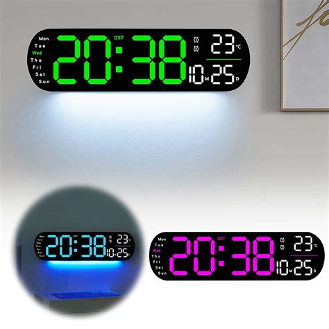 Functional Led Display Clock Digital Wall Clock Large Digital Wall