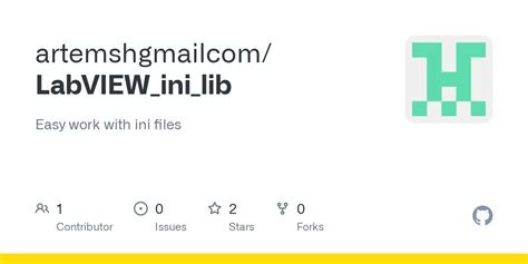 Github Artemshgmailcomlabviewinilib Easy Work With Ini Files Github Artemshgmailcomlabviewinilib Easy Work With Ini Files