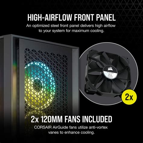 Corsair 4000d Airflow Tempered Glass Mid Tower Atx Case With Teak Front