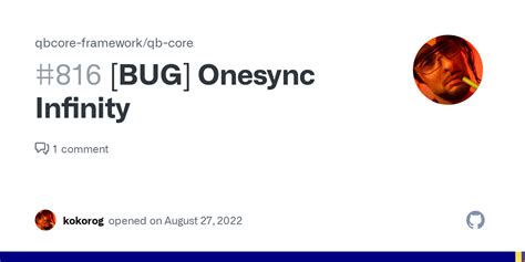 BUG Onesync Infinity Issue Qbcore Framework Qb Core GitHub