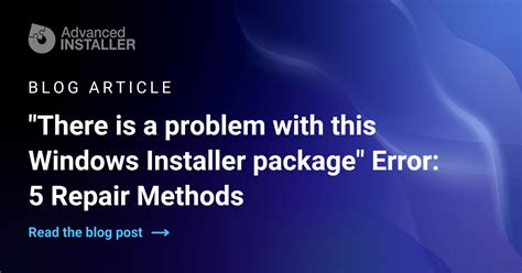 There Is A Problem With This Windows Installer Package Error 5 Repair Methods