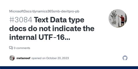 text data type docs do not indicate the internal utf 16 encoding