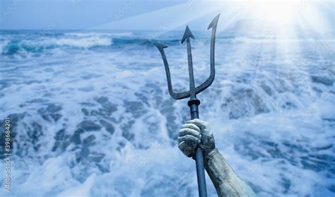 The Mighty God Of Sea And Oceans Neptune Poseidon Triton Neptuns Trident As Symbol Strength