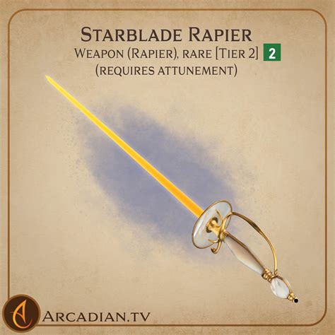 Starblade Rapier New Dnd Magic Weapon Arcadian Media