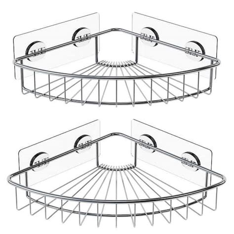 Cubilan Wall Mounted Bathroom Shower Caddies Self Adhesive Stainless