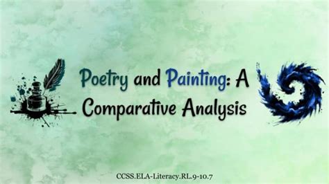 A Comparison Of Two Different Artistic Mediums Analysis And Synthesis