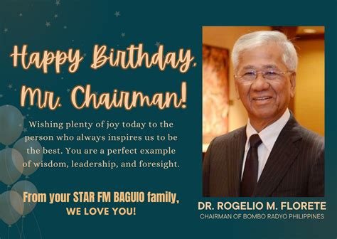 Warm Birthday Greetings To Star Fm Baguio Philippines
