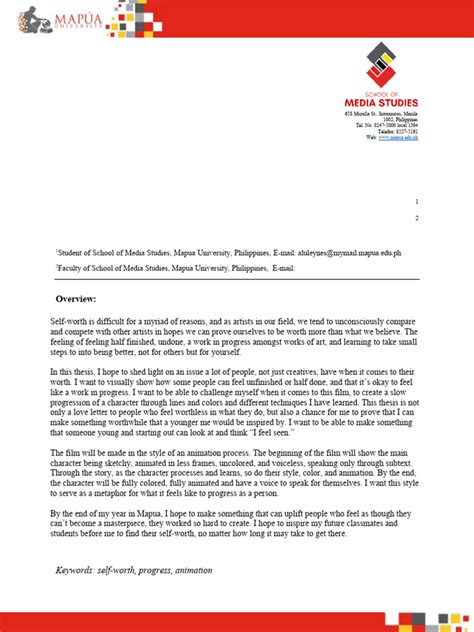 Thesis Concept 1 Working Progress Pdf