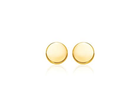 14k Yellow Gold Polished Round Post Earrings55mm Richard Cannon