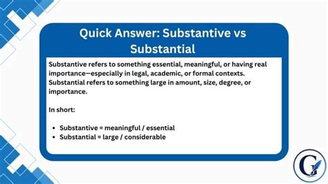 Substantive Vs Substantial Key Differences And Examples 2026