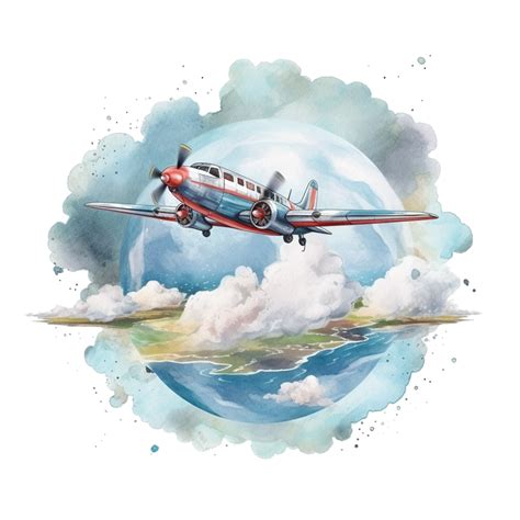 Vintage Airplane Art Png