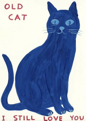David Shrigley Old Cat 2022 Screenprint