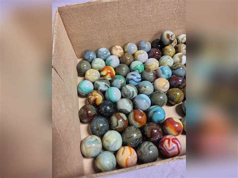 Flat Of Large Marbles Lindsay Auctions Llc