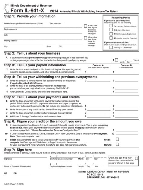 Form 941 Excel Template