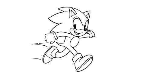 Placa De Color De Sonic Corriendo Crea Tu Propio Dibujo Para Colorear
