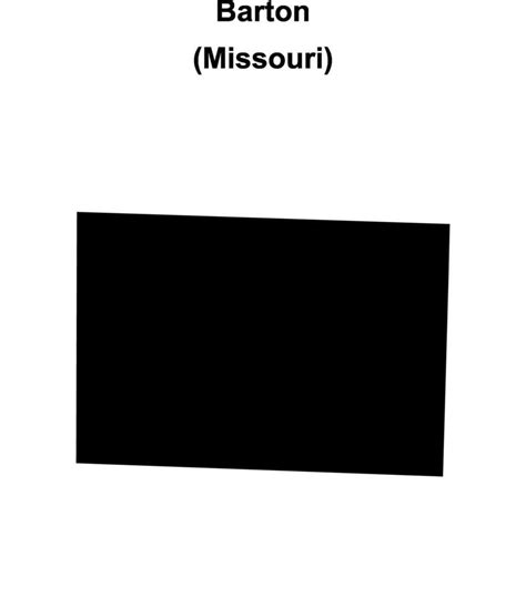 Barton County Missouri Blank Outline Map 46856292 Vector Art At Vecteezy