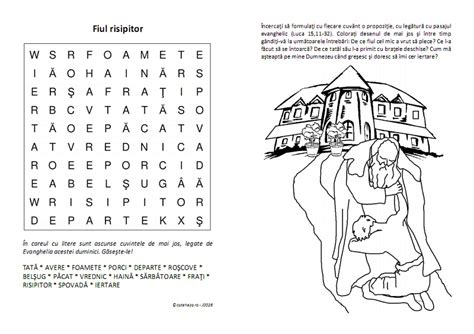 Fiul Risipitor Găsiţi Cuvintele Resurse Pentru Cateheză