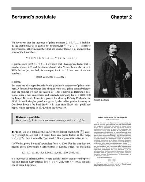 Pdf Bertrands Postulate