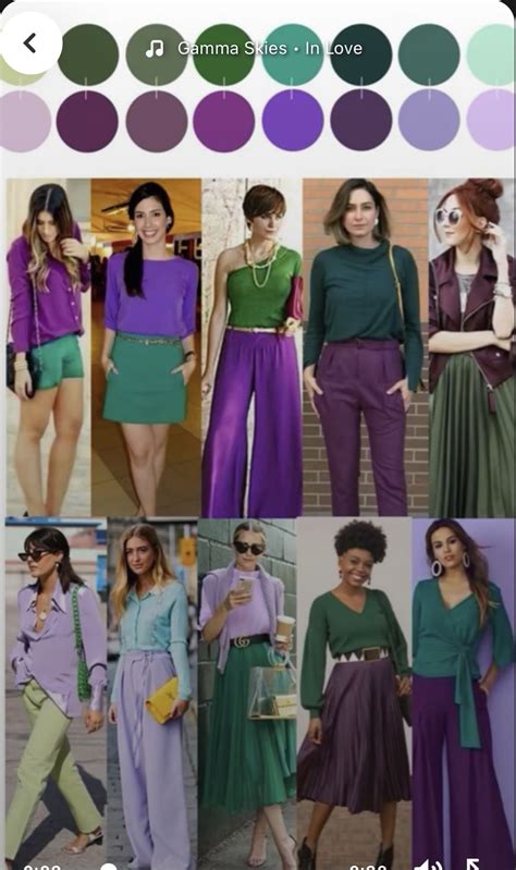 Purple And Green Outfit Ideas