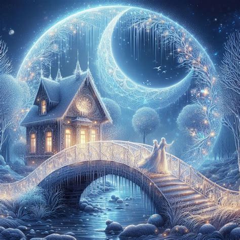 Premium Photo Winter Trees Adorned With Twinkling Lights Frozen