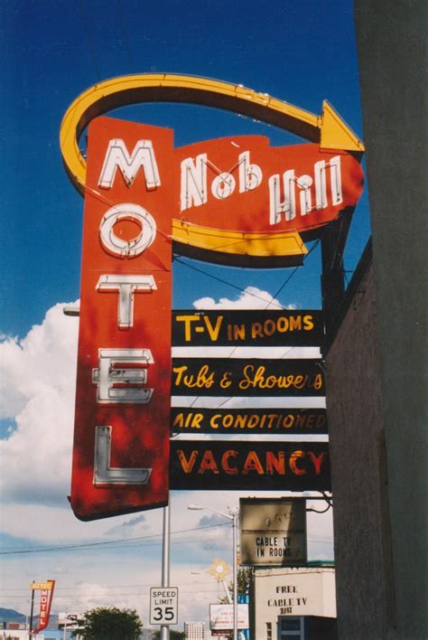 Nob Hill Motel Albuquerque E Underwood Vintage Neon Signs Vintage