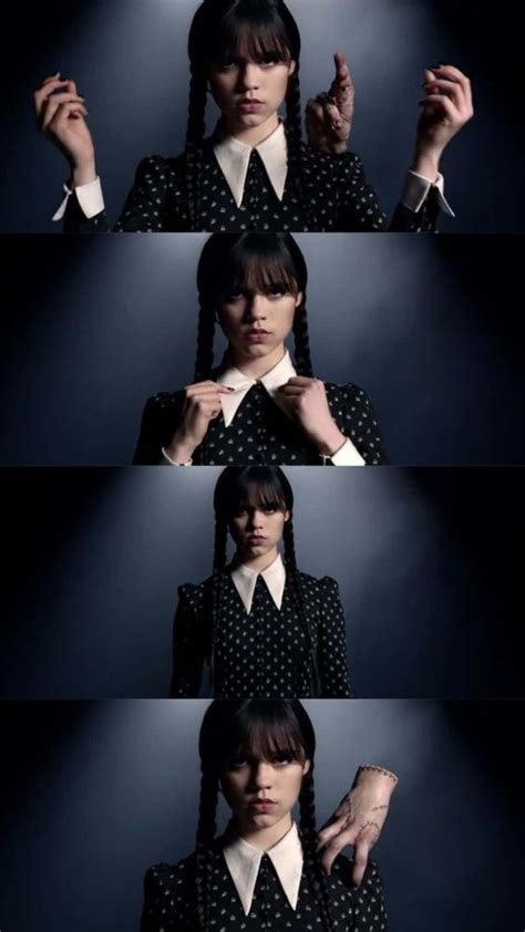 Download Wednesday Addams Portrait Series Wallpaper