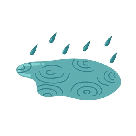 Premium Vector Rain Puddle Isolated Vector Illustration