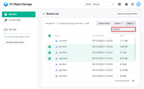 Manage Buckets Synology Knowledge Center