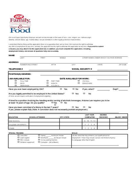 Iga Printable Application Form Printable Form 2024