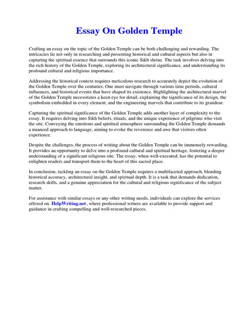 Essay On Golden Temple Download Free Pdf Attention Deficit Hyperactivity Disorder Millennials