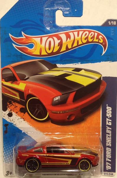 2011 Hot Wheels 07 Ford Shelby Gt 500 Kmart Exclusive Mainline Nightburnerz