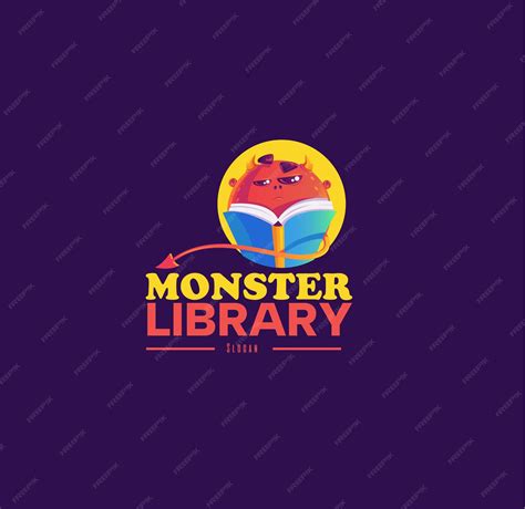 Premium Vector Monster Library Vector Logo Design Template