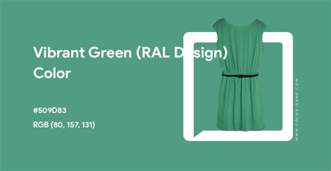 Vibrant Green Ral Design Color Hex Code Is 509d83