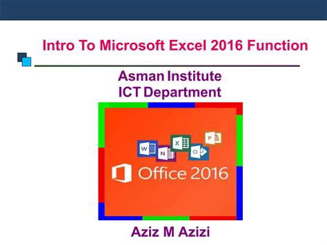 Ms Excel 2016function Pdf