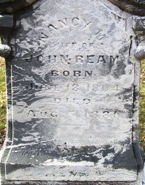 Nancy M Simmons Ream 1804 1881 Find A Grave Memorial