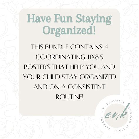 Customizable Colorful Dino Routine Chart Bundle Etsy