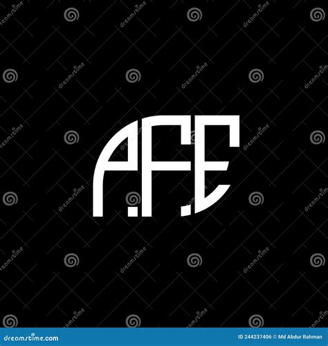 Pfe Letter Logo Design On Black Background Pfe Creative Initials Letter Logo Concept Pfe Vector