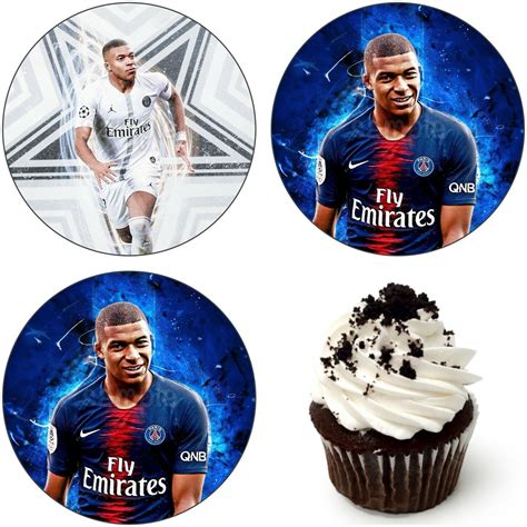 Kylian Mbappe Football Edible Cake Topper Wafer Icing Birthday Party Cupcake Ebay Edible