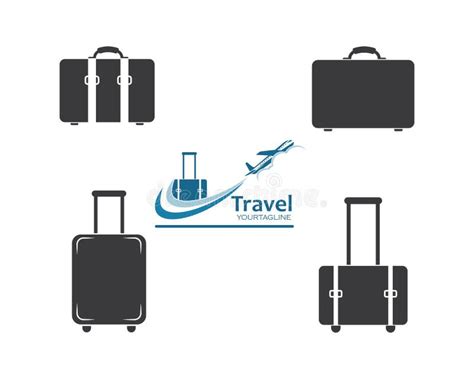 Suitcase Icon Logo Vector Illustration Stock Vector Illustration Of