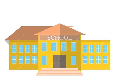 Silueta De Edificio Escolar Clip Art